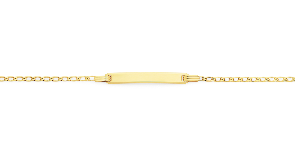 9ct Gold 15cm Hollow Curb Id Bracelet | Goldmark (AU)