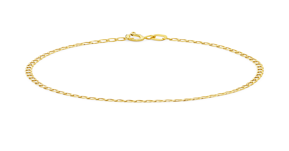9ct Gold 19cm Solid Open Curb Bracelet | Goldmark (AU)