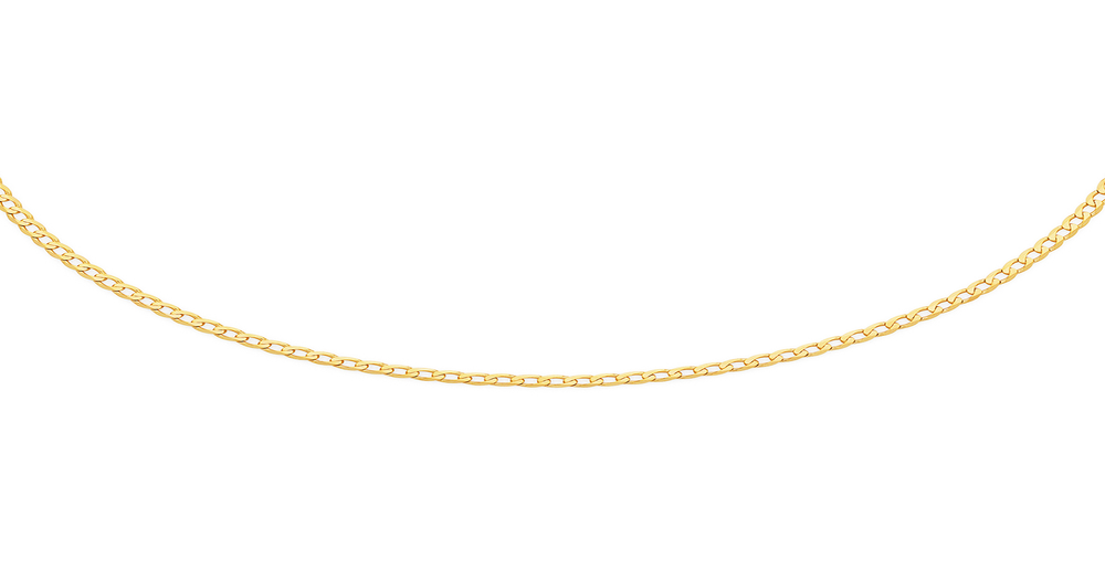 9ct Gold 42cm Diamond-cut Curb Chain | Goldmark (AU)