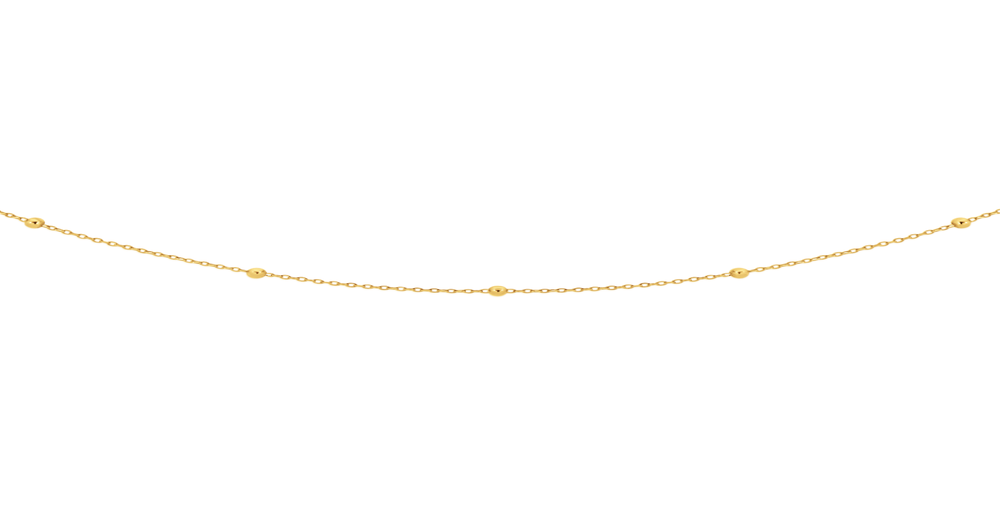 9ct Gold 45cm Beaded Solid Trace Chain | Goldmark (AU)