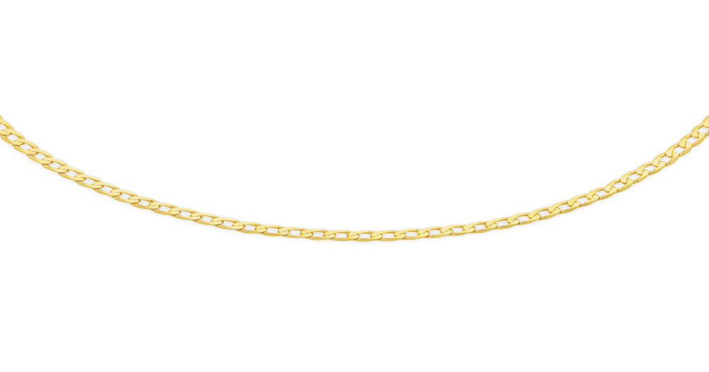 9ct Gold 50cm Diamond-cut Curb Chain | Goldmark (AU)
