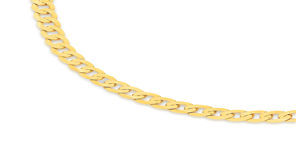 9ct Gold 55cm Solid Curb Chain | Goldmark (AU)