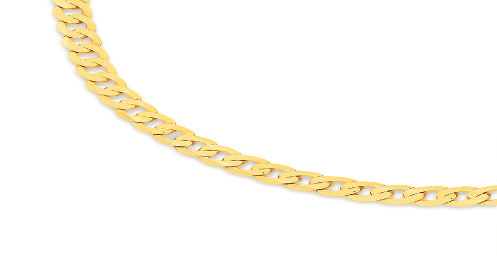 9ct Gold 60cm Solid Curb Chain | Goldmark (AU)