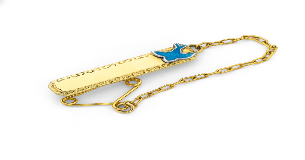 9ct Gold Bluebird Baby Bar Brooch | Goldmark (AU)