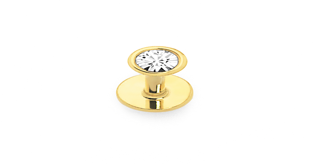 9ct Gold Diamond Bezet Set Labret | Goldmark (AU)