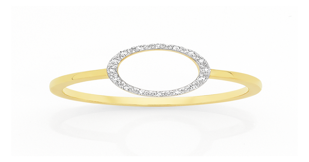 9ct Gold Diamond Circle Ring | Goldmark (AU)