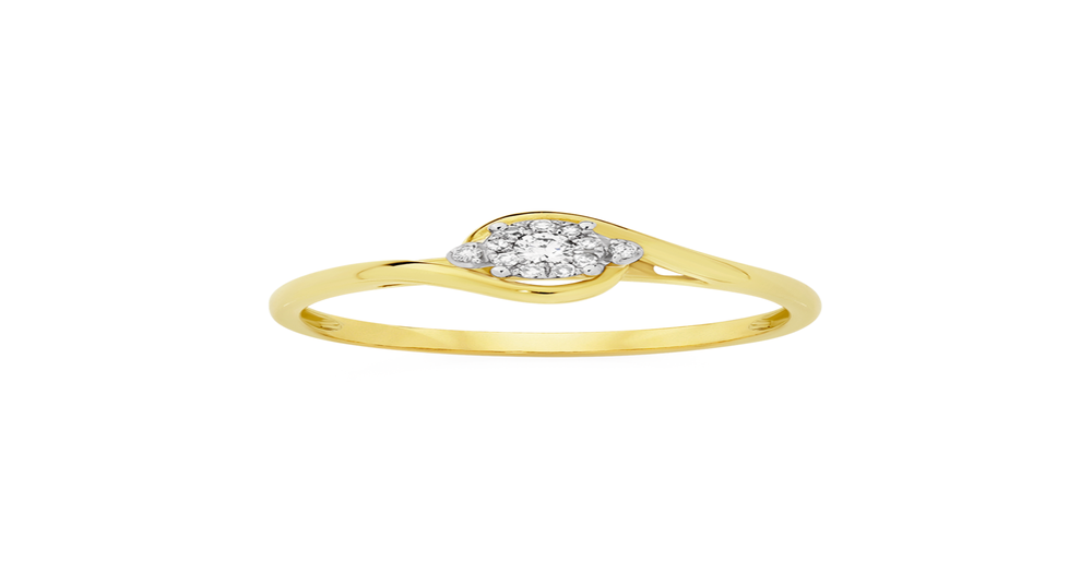9ct Gold Diamond Cluster Ring | Goldmark (AU)