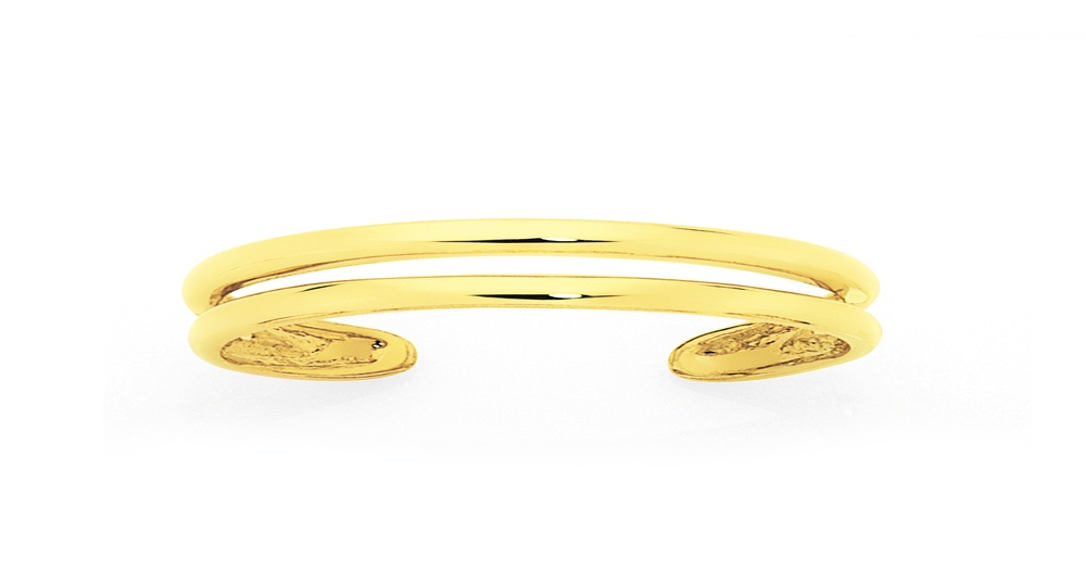 9ct Gold Double Band Toe Ring | Goldmark (AU)