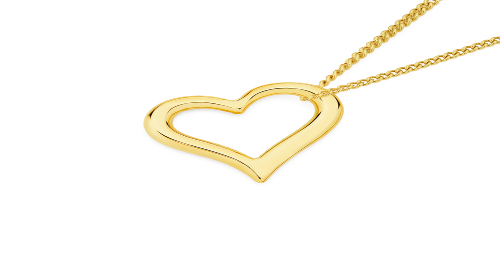 9ct Gold Floating Heart Pendant | Goldmark (AU)