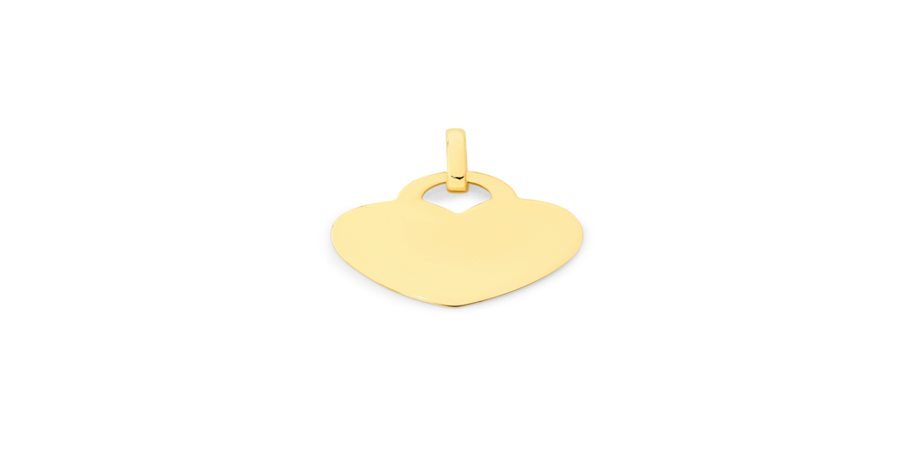 9ct Gold Heart Tag Pendant | Goldmark (AU)