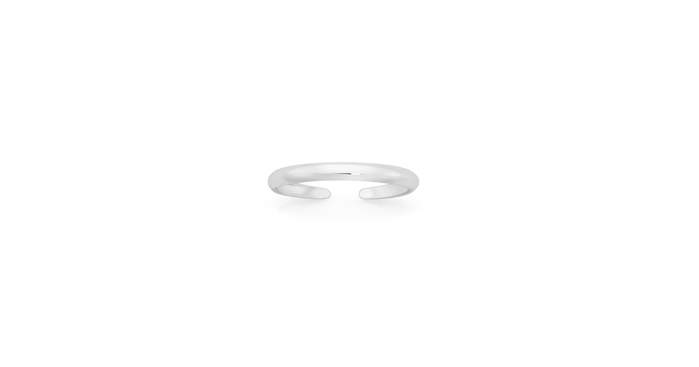 Silver Plain Convex Toe Ring | Goldmark (AU)