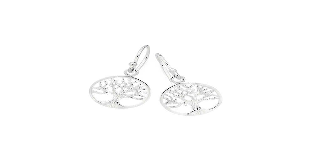 Silver Tree Of Life Hook Earrings | Goldmark (AU)
