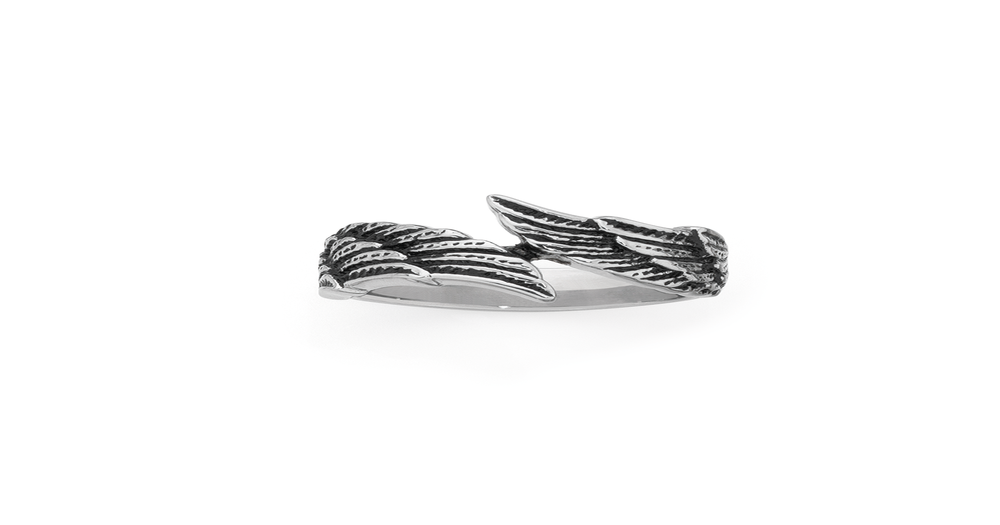 Steel Mythical Wings Wrap Ring Size W | Goldmark (AU)