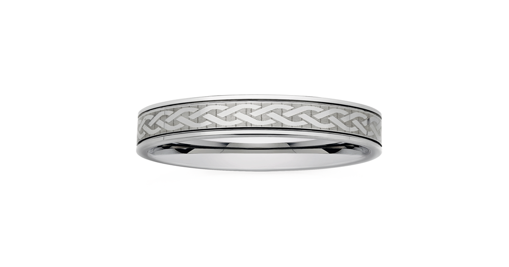 Tungsten Carbide Full Celtic Plait Ring | Goldmark (AU)